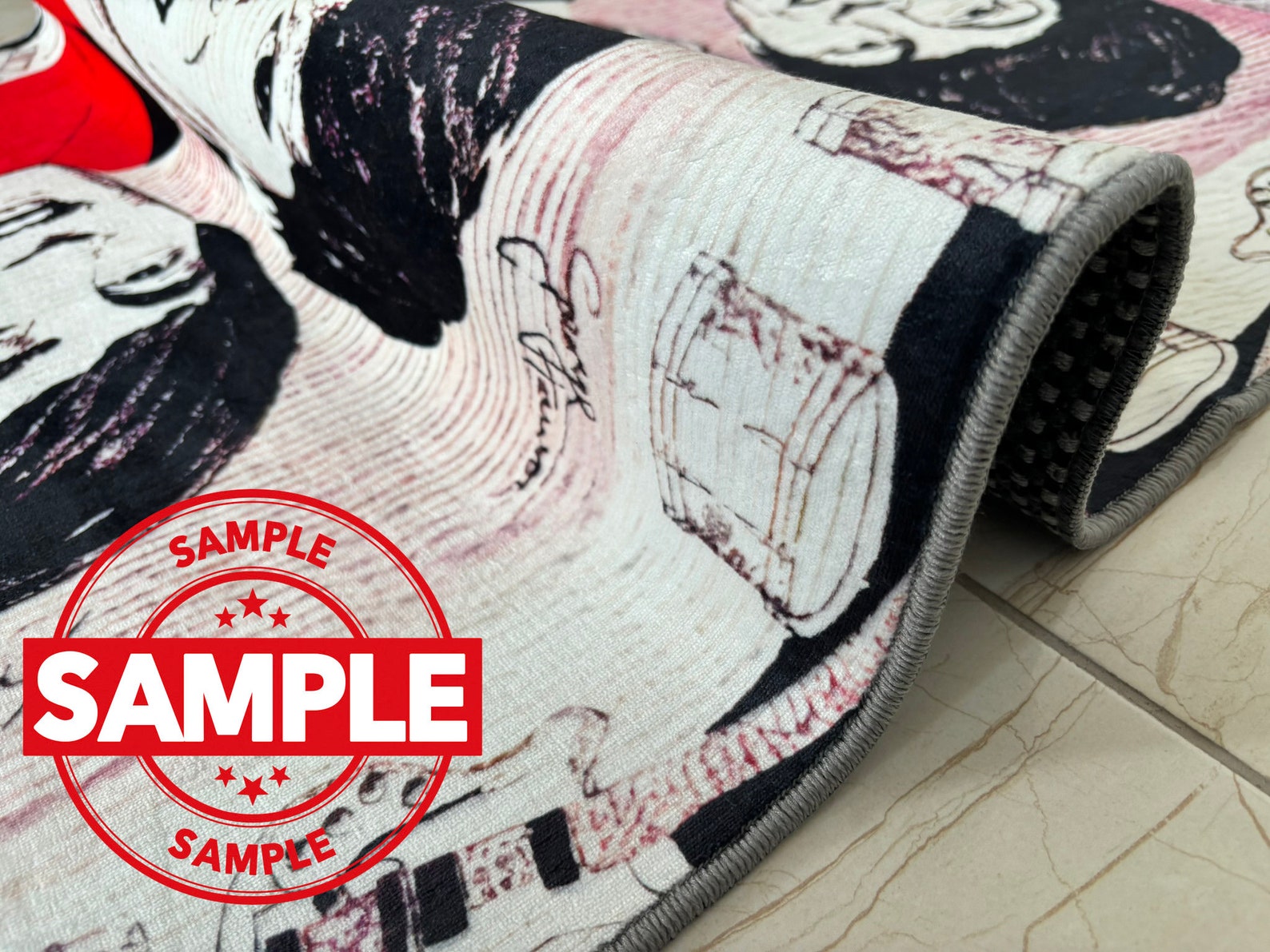 Music Rug, Guitar Themed Rug, Music Room Rug, Rock Music Rug, Brown Rug ...