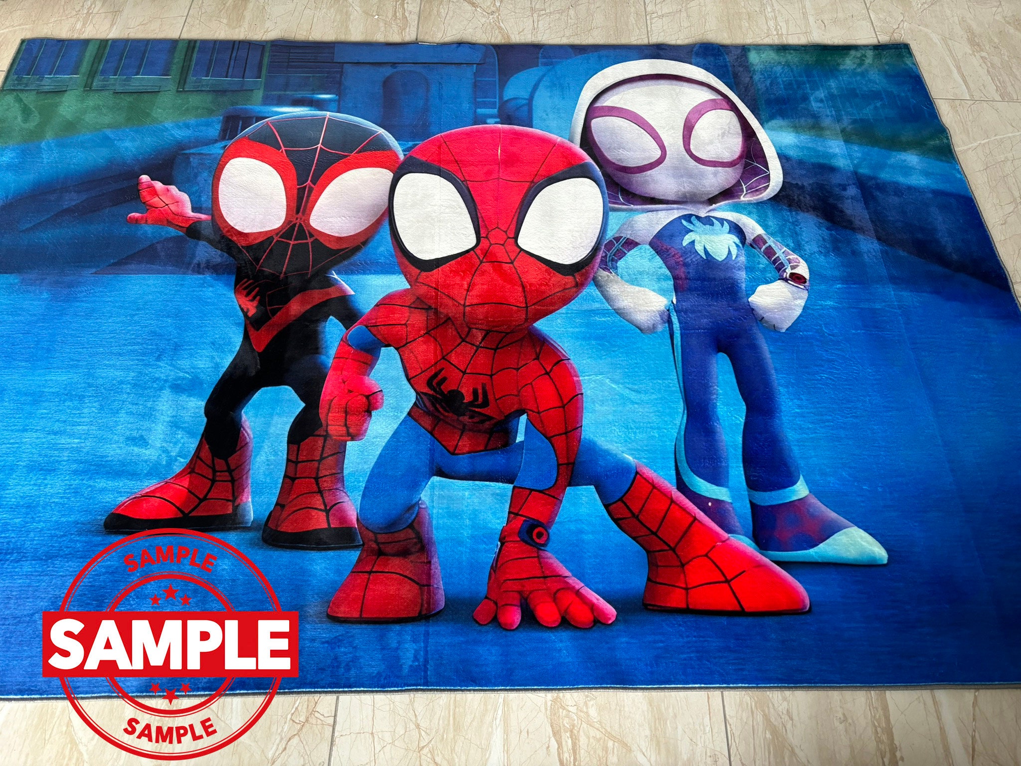 Spiderman Rug,spiderman Mask Rug,superhero Rug,spidey Rug,ghost Spidey ...