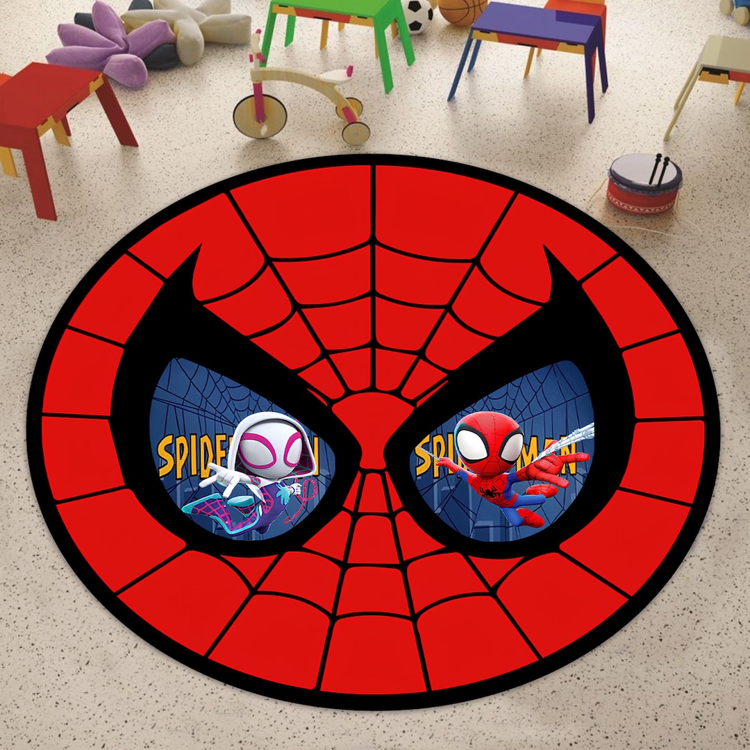 Spiderman Rug,spiderman Mask Rug,superhero Rug,spidey Rug,ghost Spidey ...