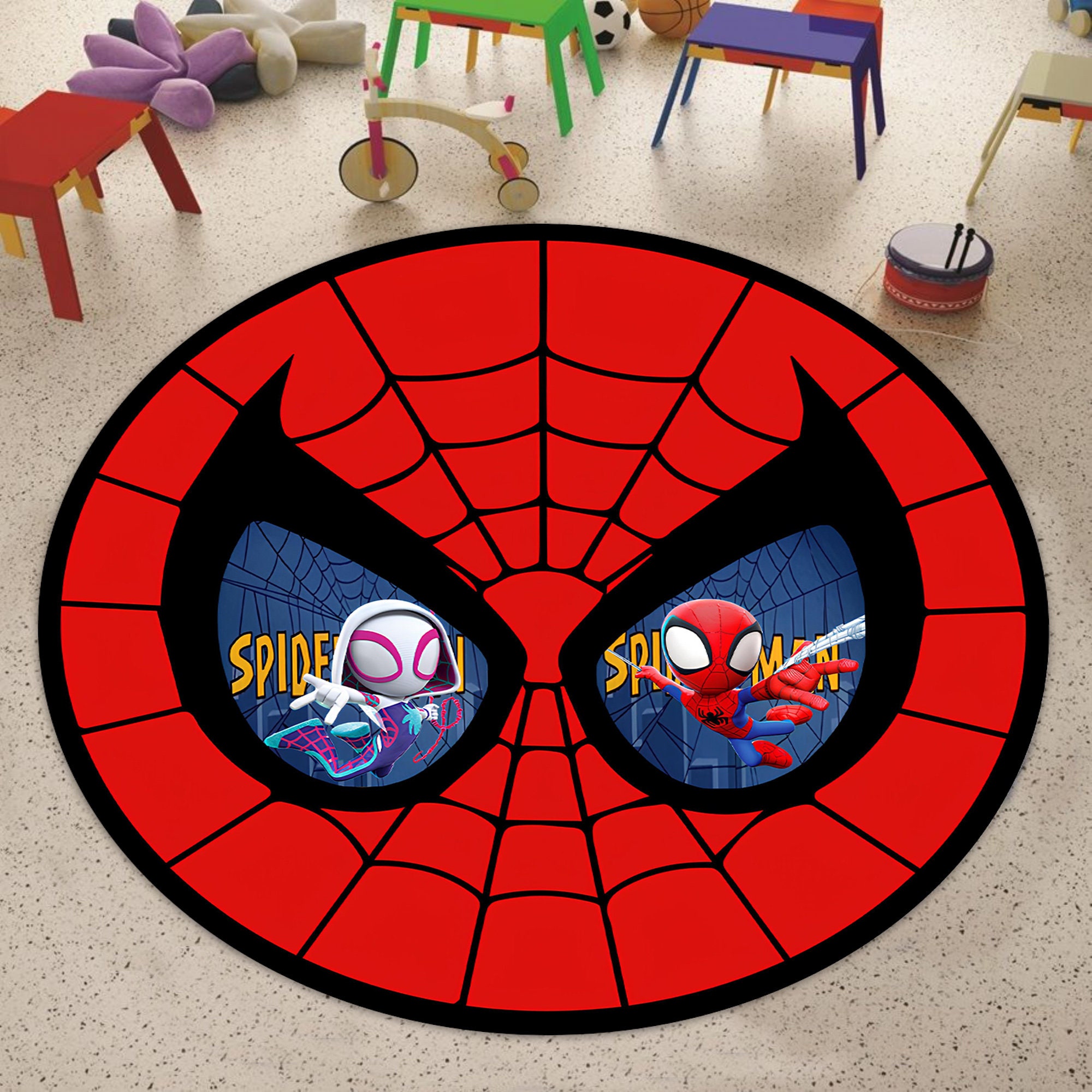 Spiderman Rug,spiderman Mask Rug,superhero Rug,spidey Rug,ghost Spidey ...