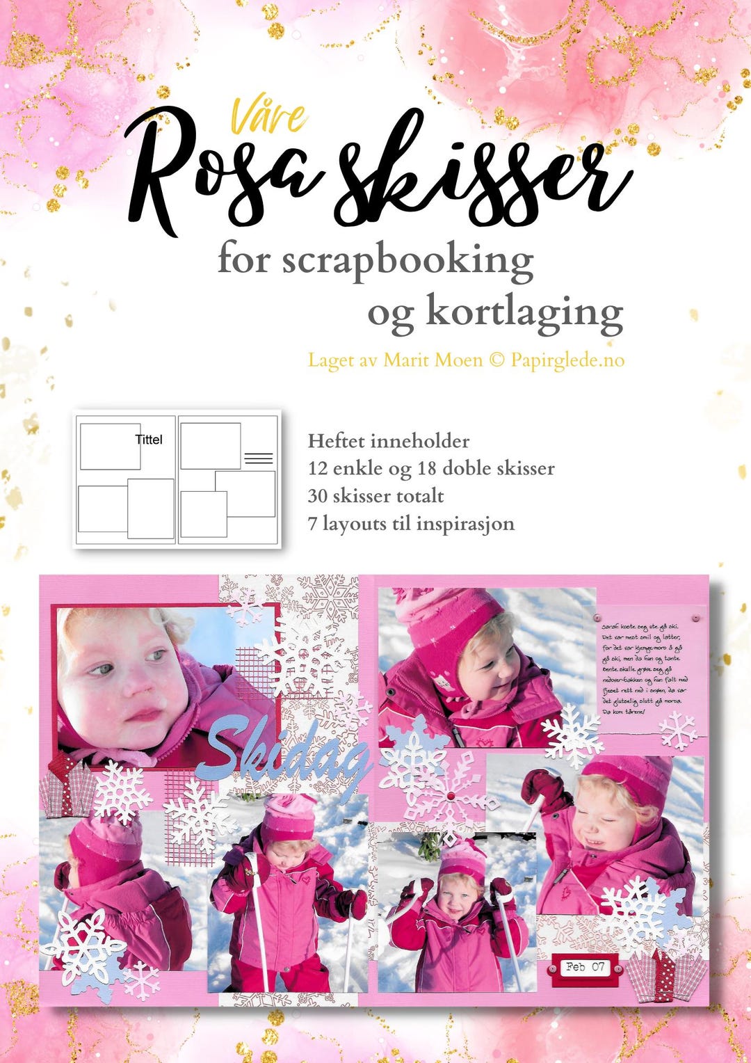 Digital Sketchbook With 30 Sketches for Scrapbooking and Cardmaking ...