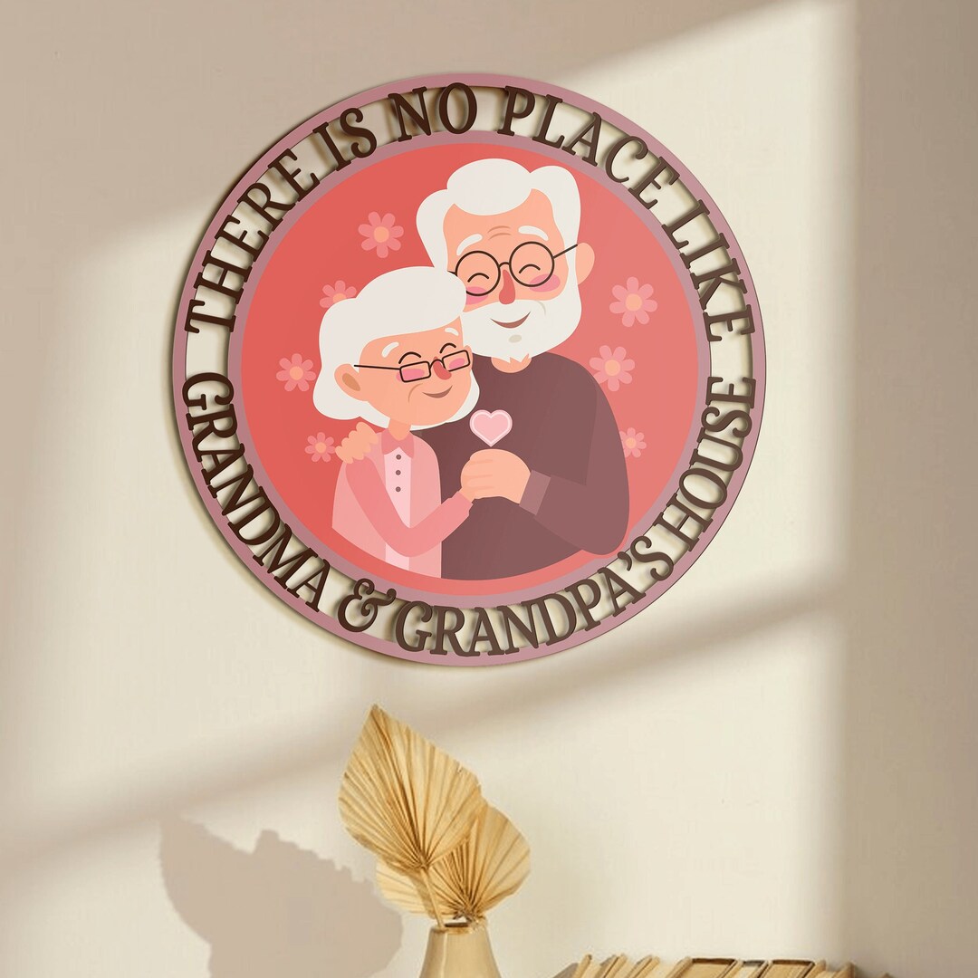 Grandparents Love Metal Sign - Customized Text Metal Sign - Gifts for ...