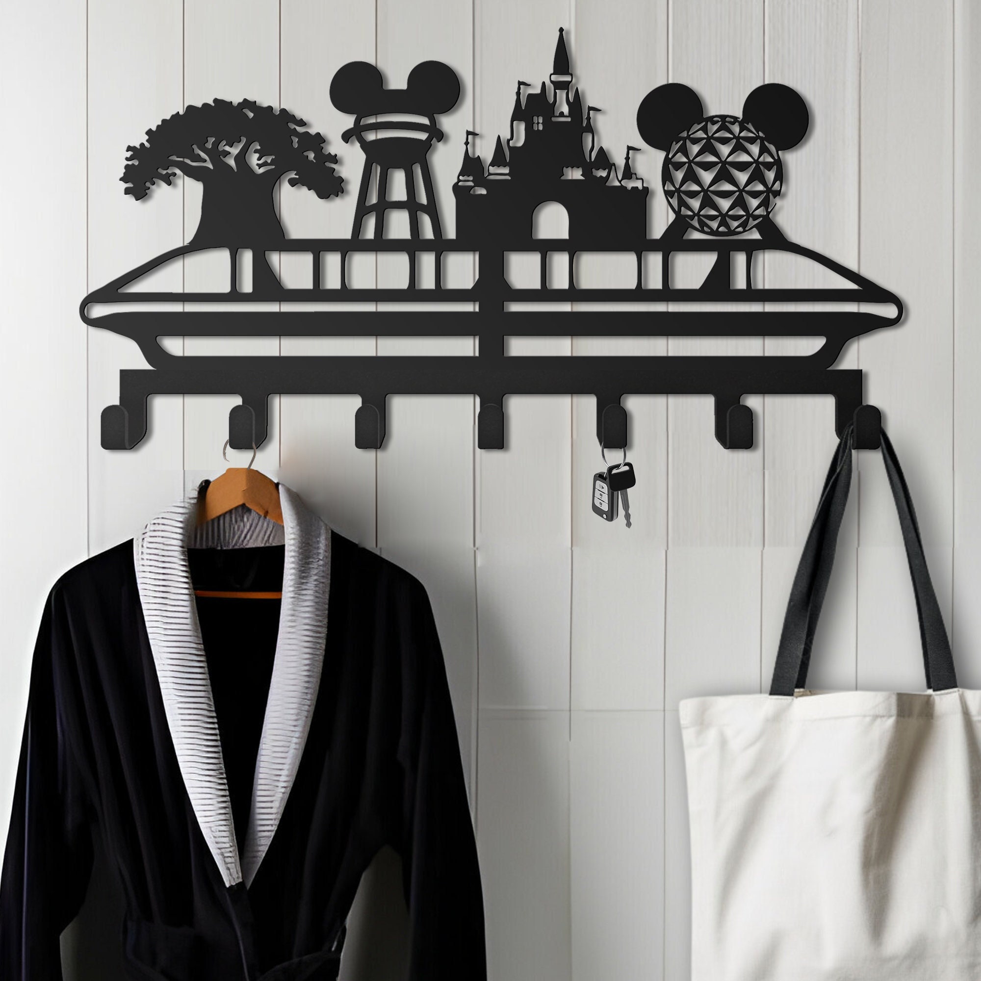 New Disney Parks Key Hangers room Entrance Decor-animated World Key ...