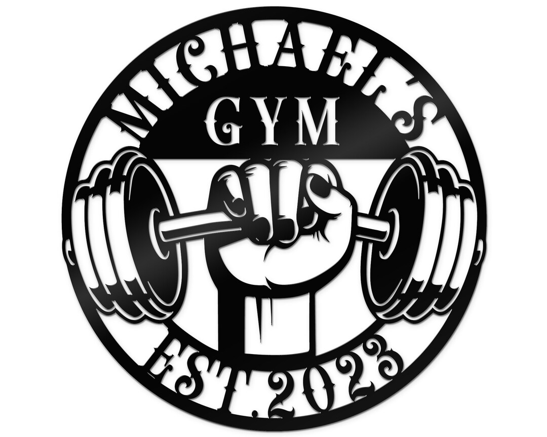 Custom Dumbbell Gym Metal Sign, Crazy Fitness Wall Decor, Weightlifting ...