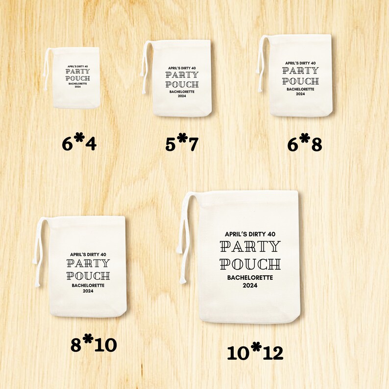 Party Pouch Birthday Bachelorette Favors Dirty 30th 40th 50th 60th 70th ...