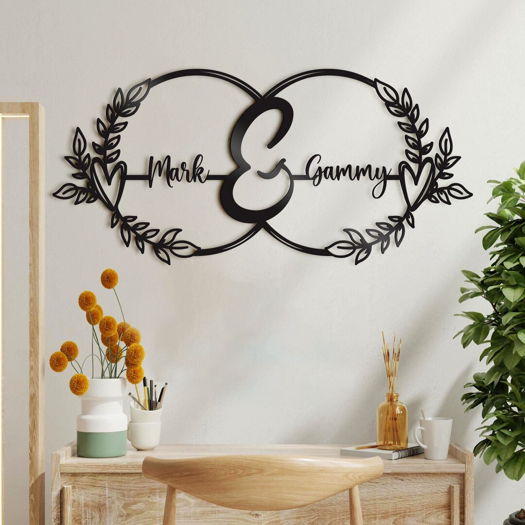 Gifts for Her, Custom Floral Couples Sign, Pre-wedding Gift for Couple ...