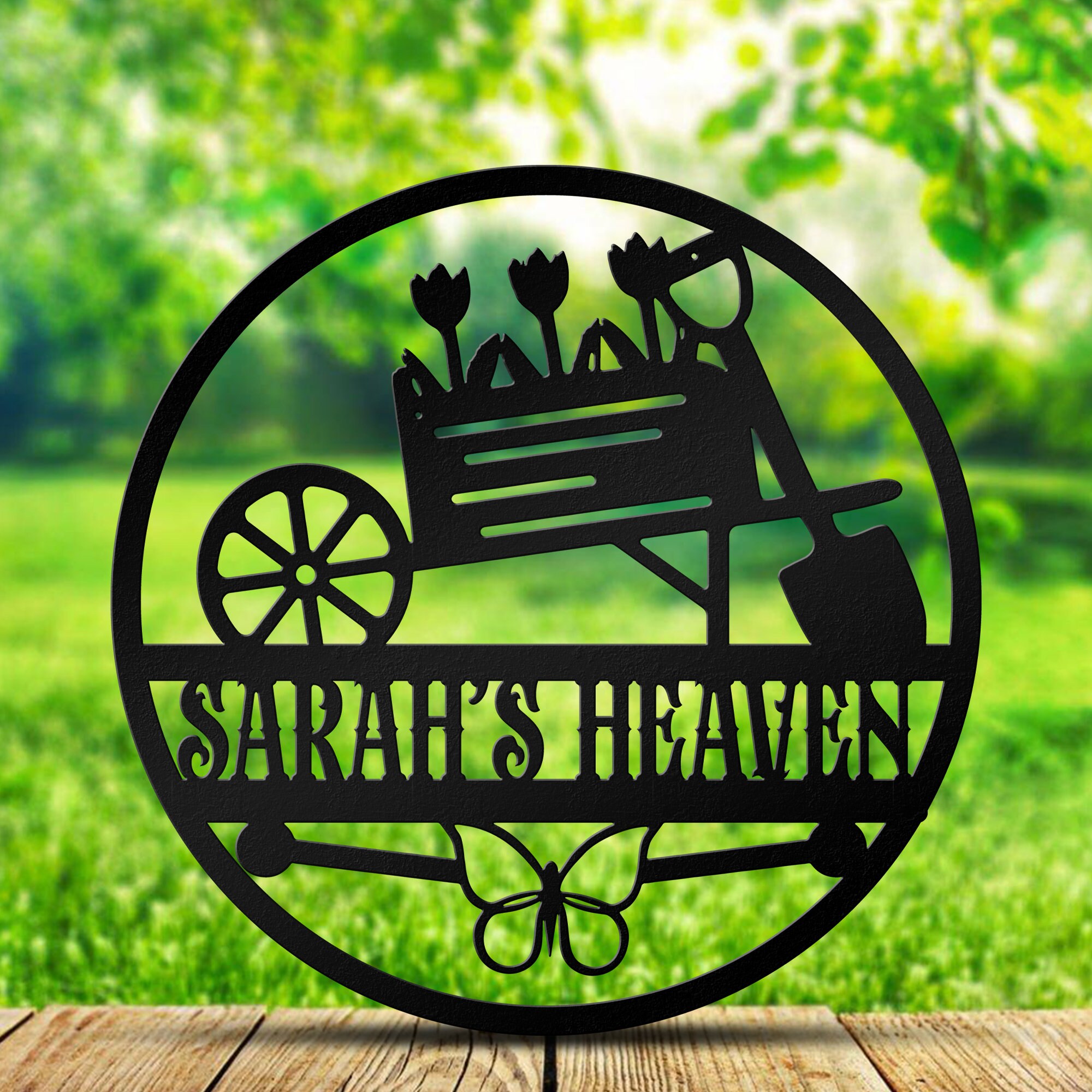 Metal Garden Sign, Garden Sign Personalized, Custom Garden Decor ...