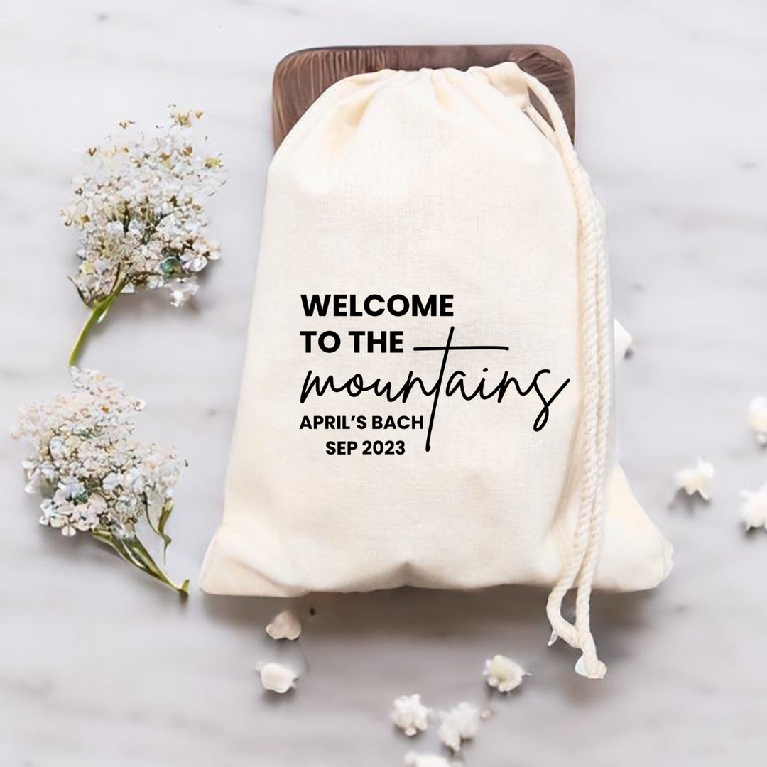 Custom Welcome to the Mountain Favor Bag - Etsy