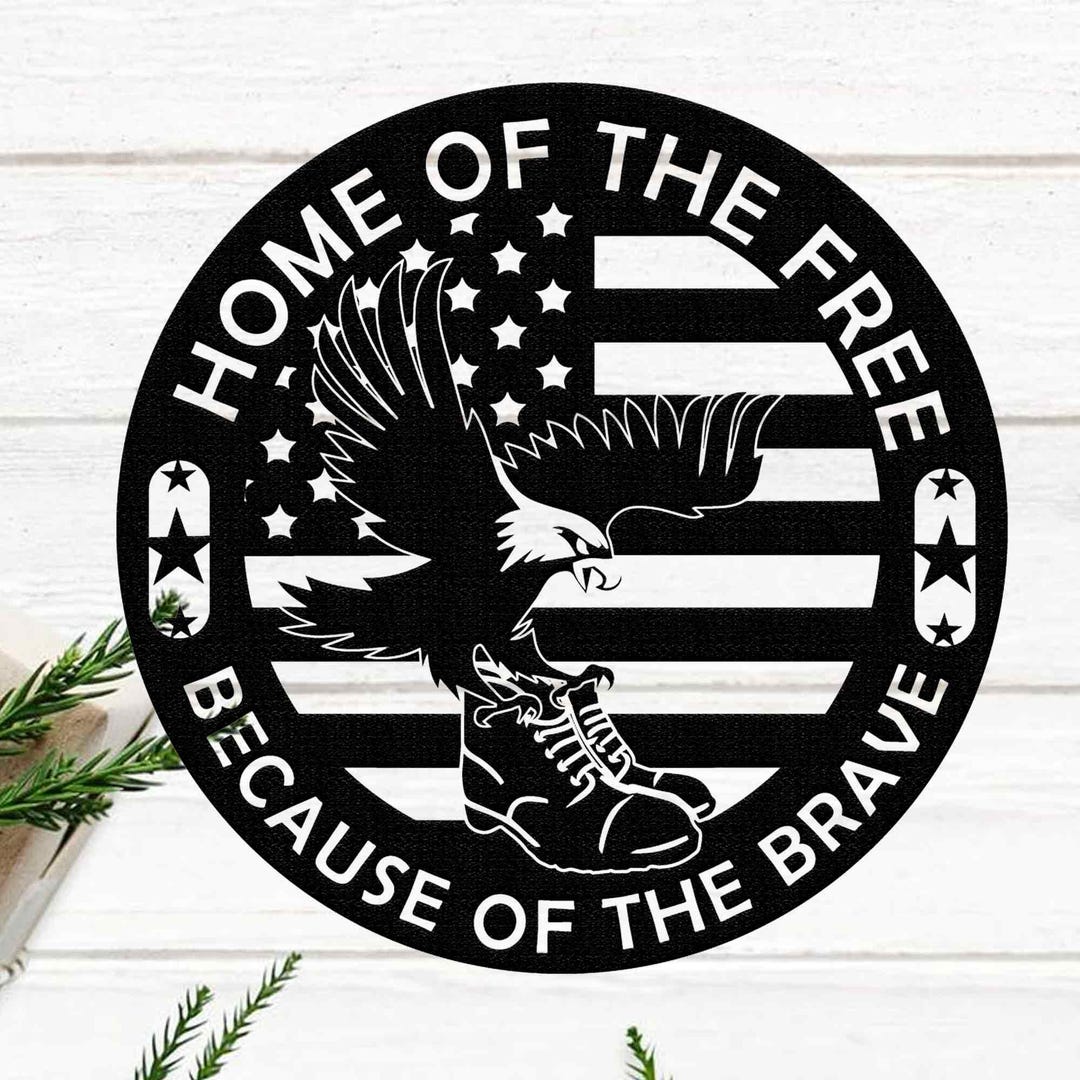 Custom Eagle US Flag Metal Sign - American Flag Gift - Patriotic Wall ...