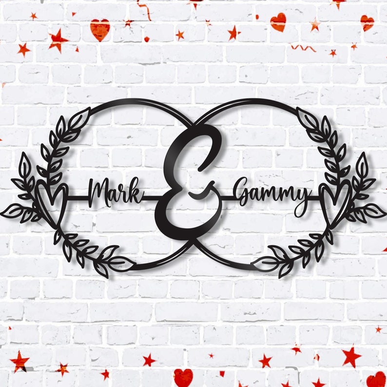 Gifts for Her, Custom Floral Couples Sign, Pre-wedding Gift for Couple ...