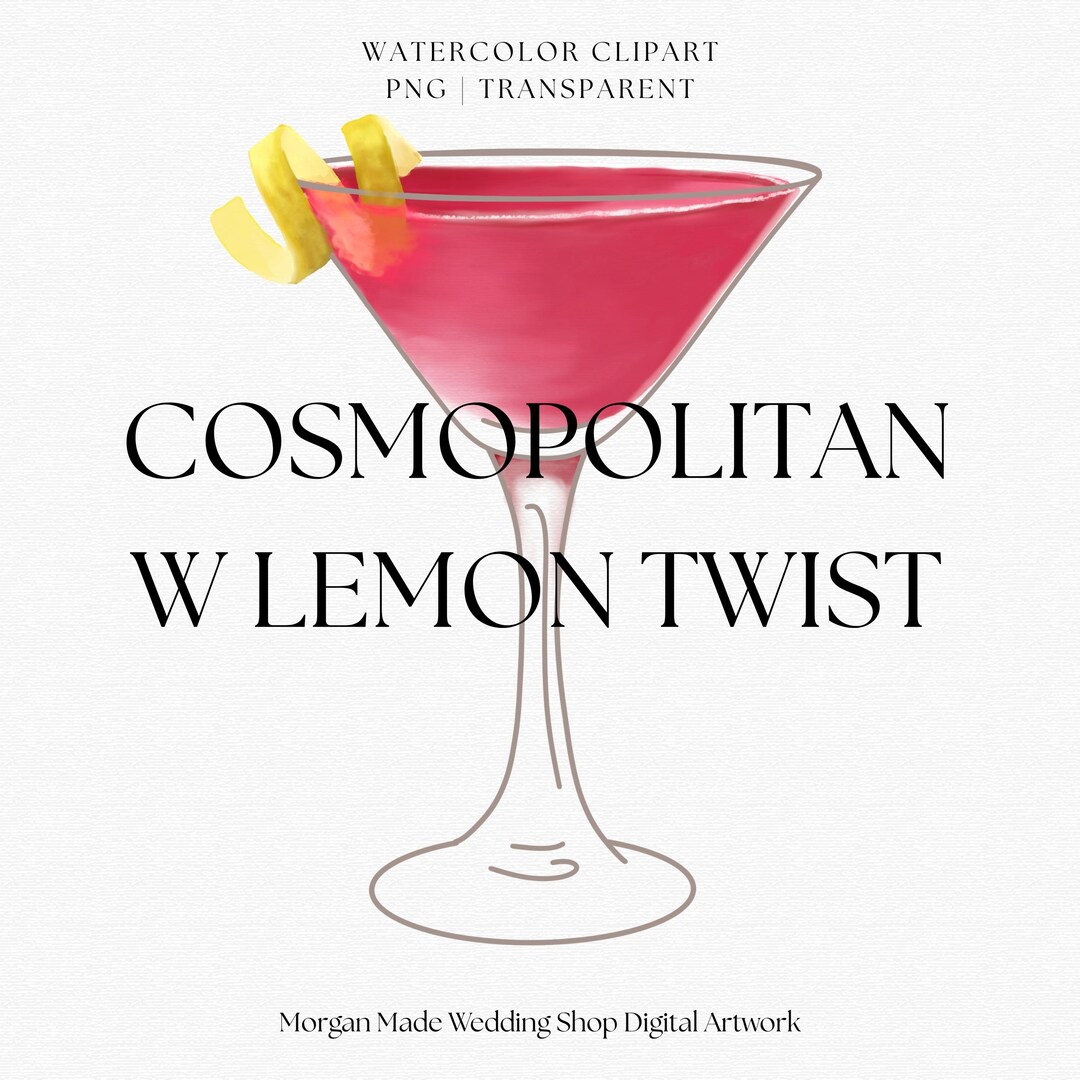 Cosmopolitan Clipart PNG, Cocktail PNG, Wedding Signature Drink ...