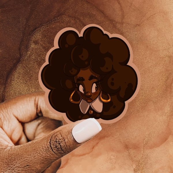 Black Girl Sticker - Etsy