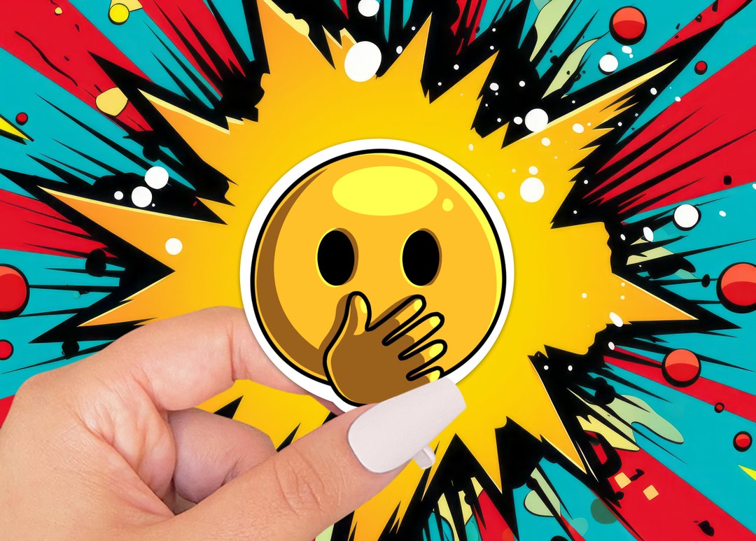 Oop Emoji Sticker, And-a-oop Sticker, Funny Emoji Sticker, Wacky Laptop ...