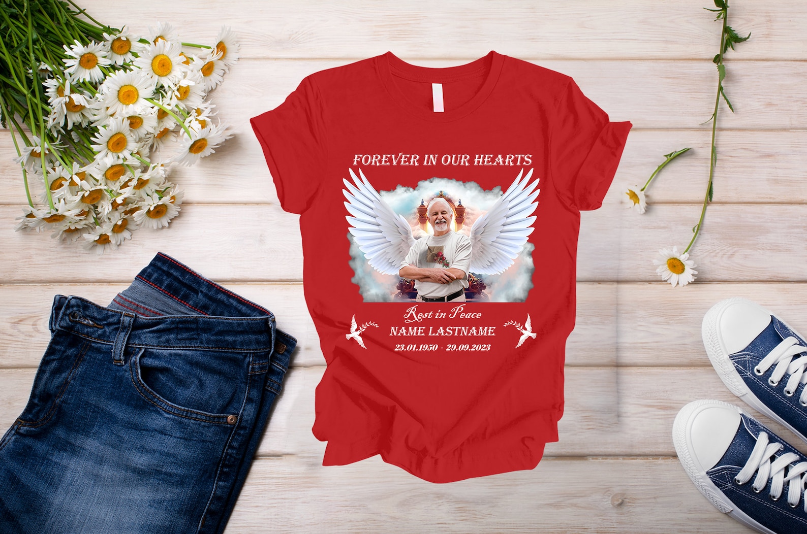 Custom Shirt, in Loving Memory, Custom Photo Shirt, Rest in Peace Shirt ...