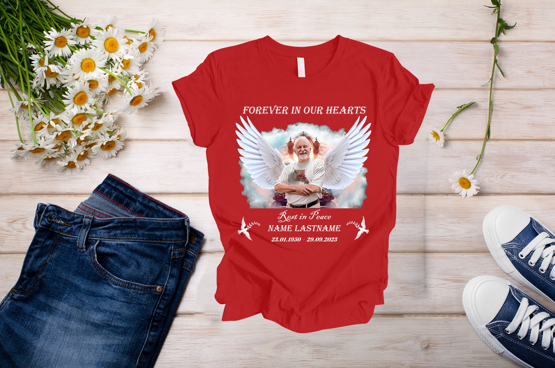 Custom Shirt, in Loving Memory, Custom Photo Shirt, Rest in Peace Shirt ...