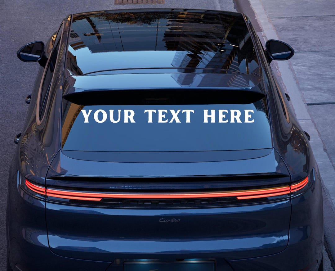 Custom Rear Window Car Decal Personalized Text Vinyl Sticker Back ...