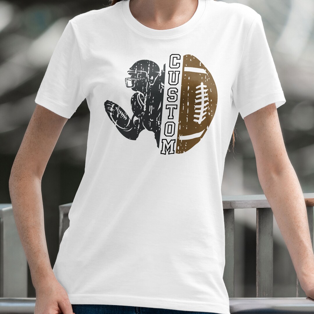 Custom Text Tshirt, Custom Text American Football, Custom Name Text ...