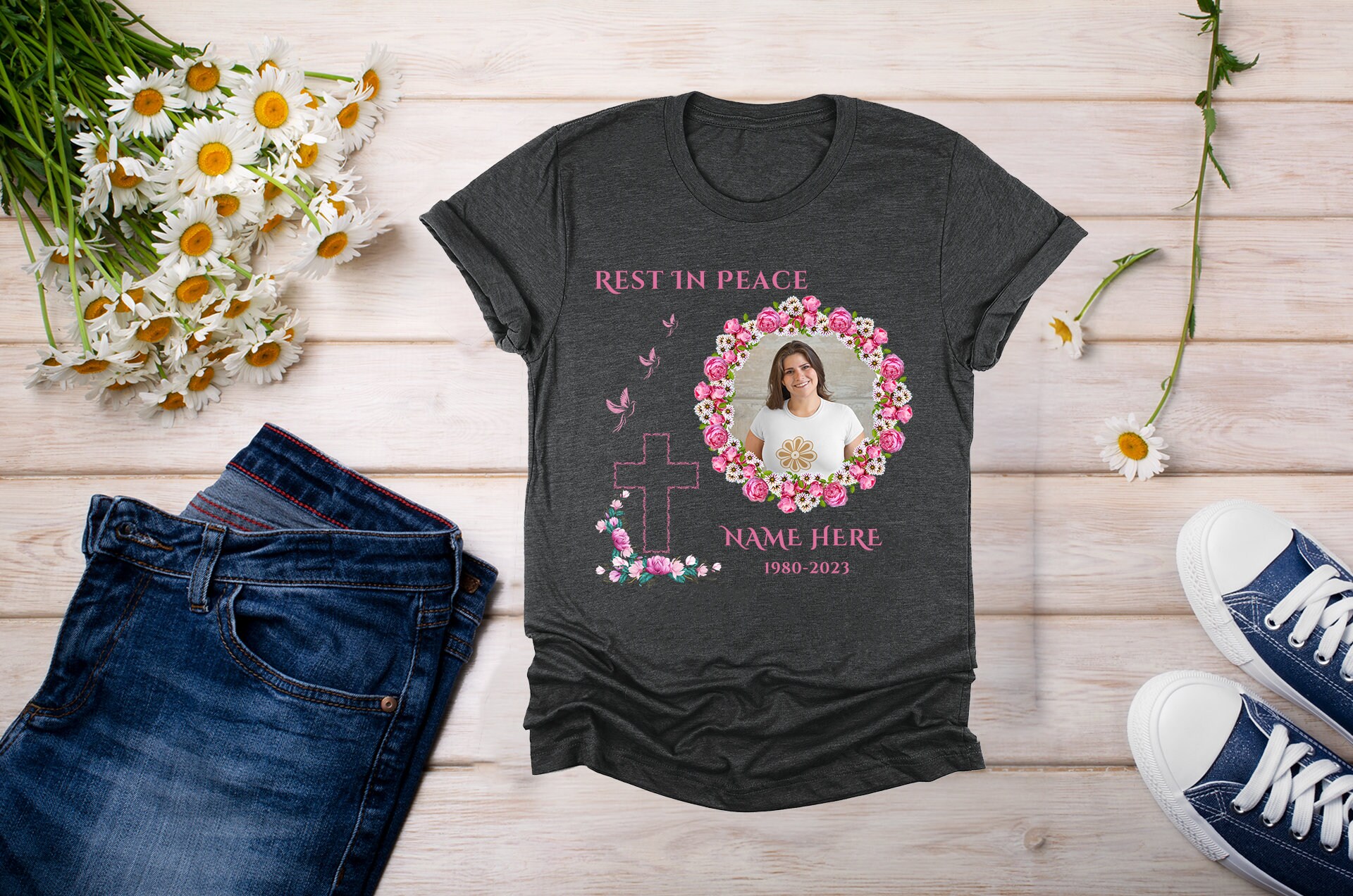 Custom Shirt, in Loving Memory, Custom Photo Shirt, Rest in Peace Shirt ...