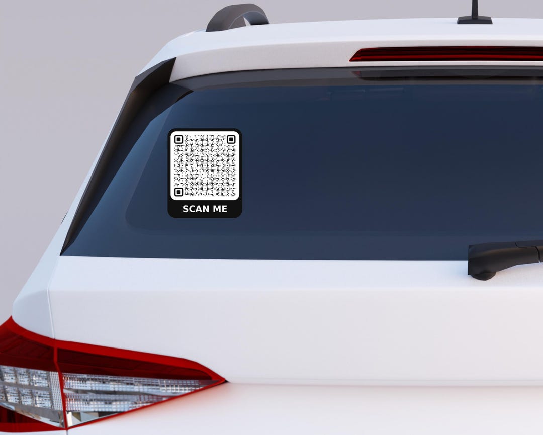 Custom Qr Code Car Decal Uv Dtf, Business Logo Window Sticker ...