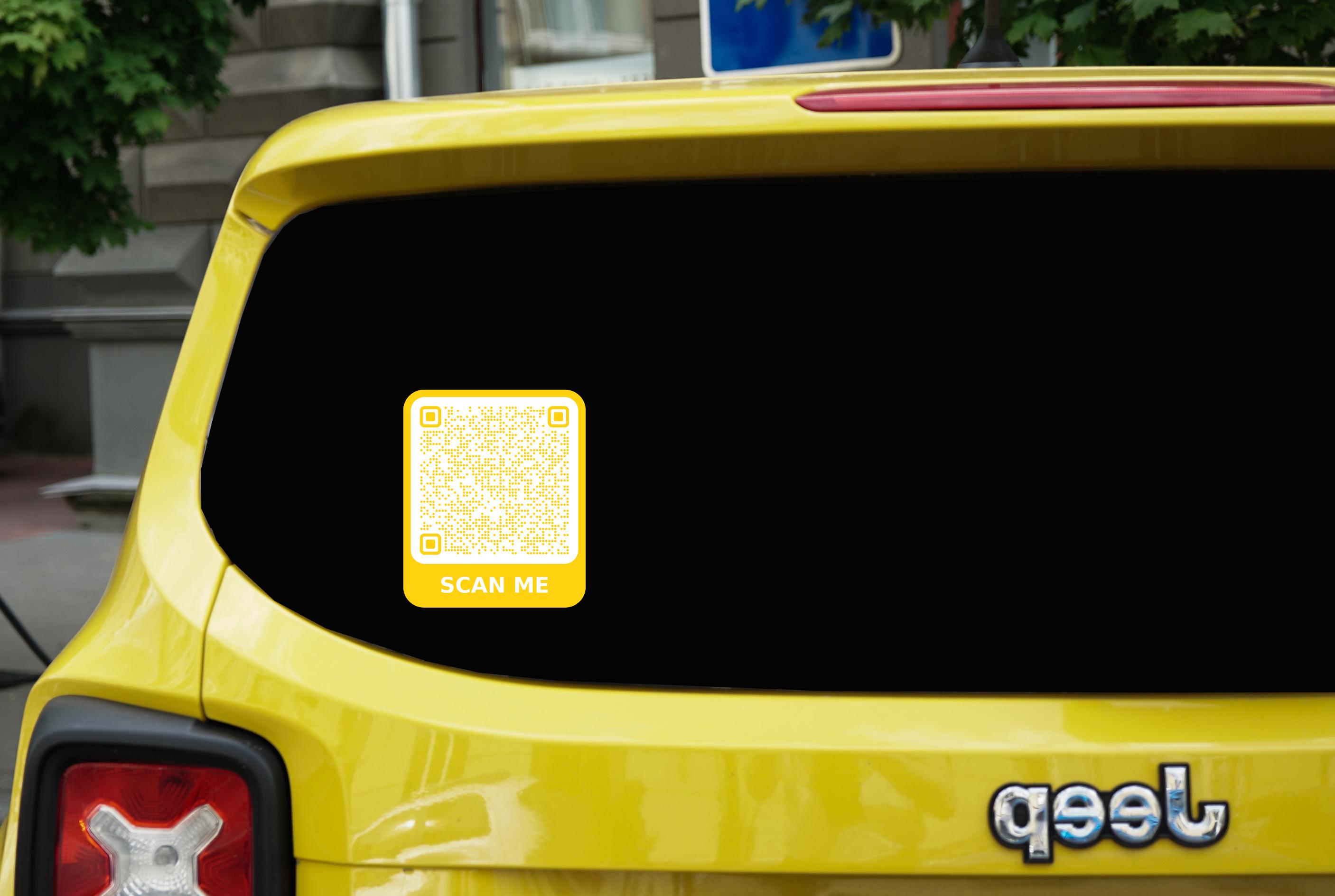 Custom QR Code Business Logo Car Decal: Waterproof Vinyl Window Sticker ...