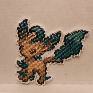 Eevee Evolutions Pokemon Cross-stitch Patches 133,134,135,136,196,197,470 - Etsy