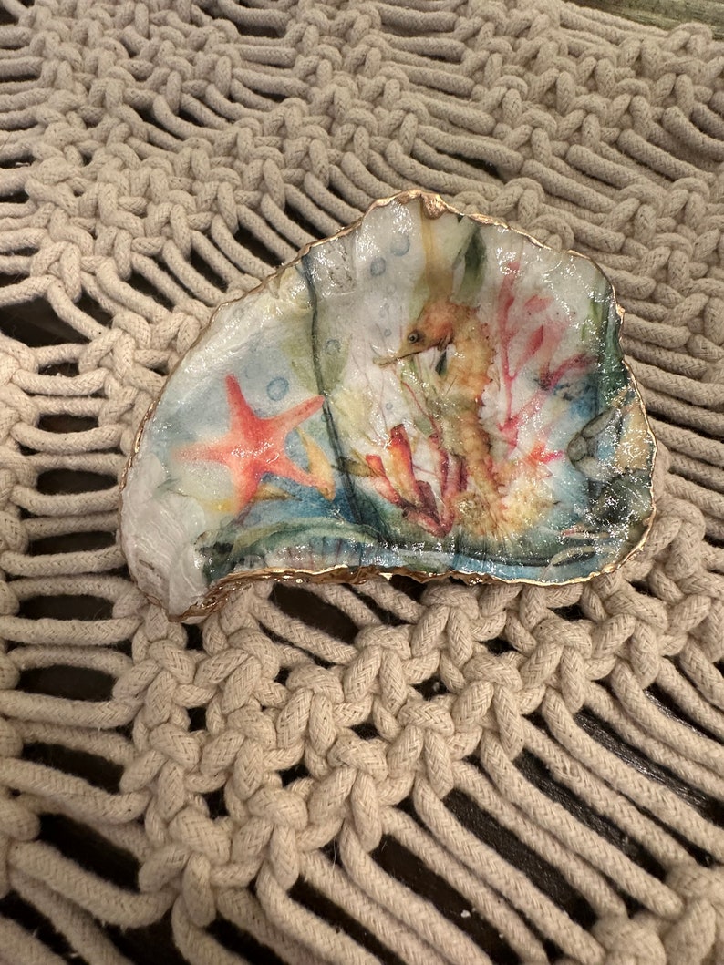 Oyster Shell Trinket Dish - Etsy