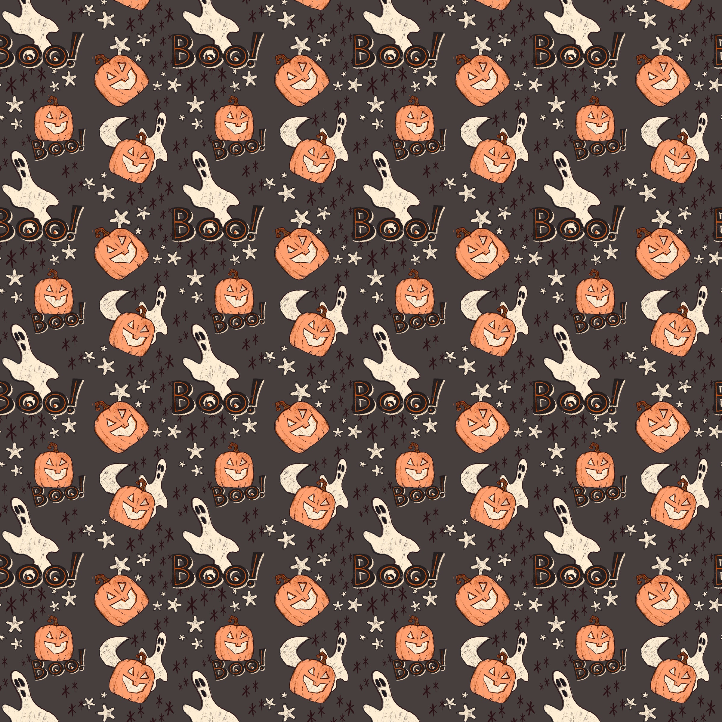 Boo! 8’x8’ Digital Papers, Printable Scrapbook Papers, Card-making ...