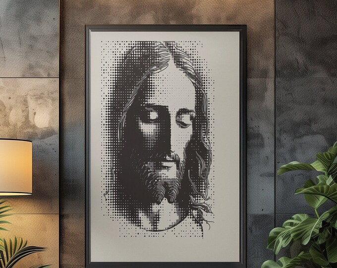 Jesus Poster, Jesus Wall Art, Jesus Framed Portrait, Ready-to-hang ...