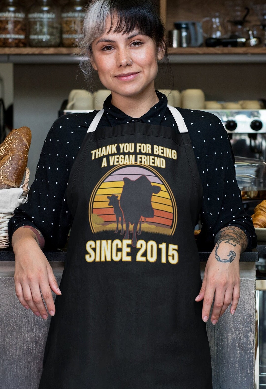 Thank You for Being A Vegan Friend Personalized Apron, Cute Vegan Apron ...