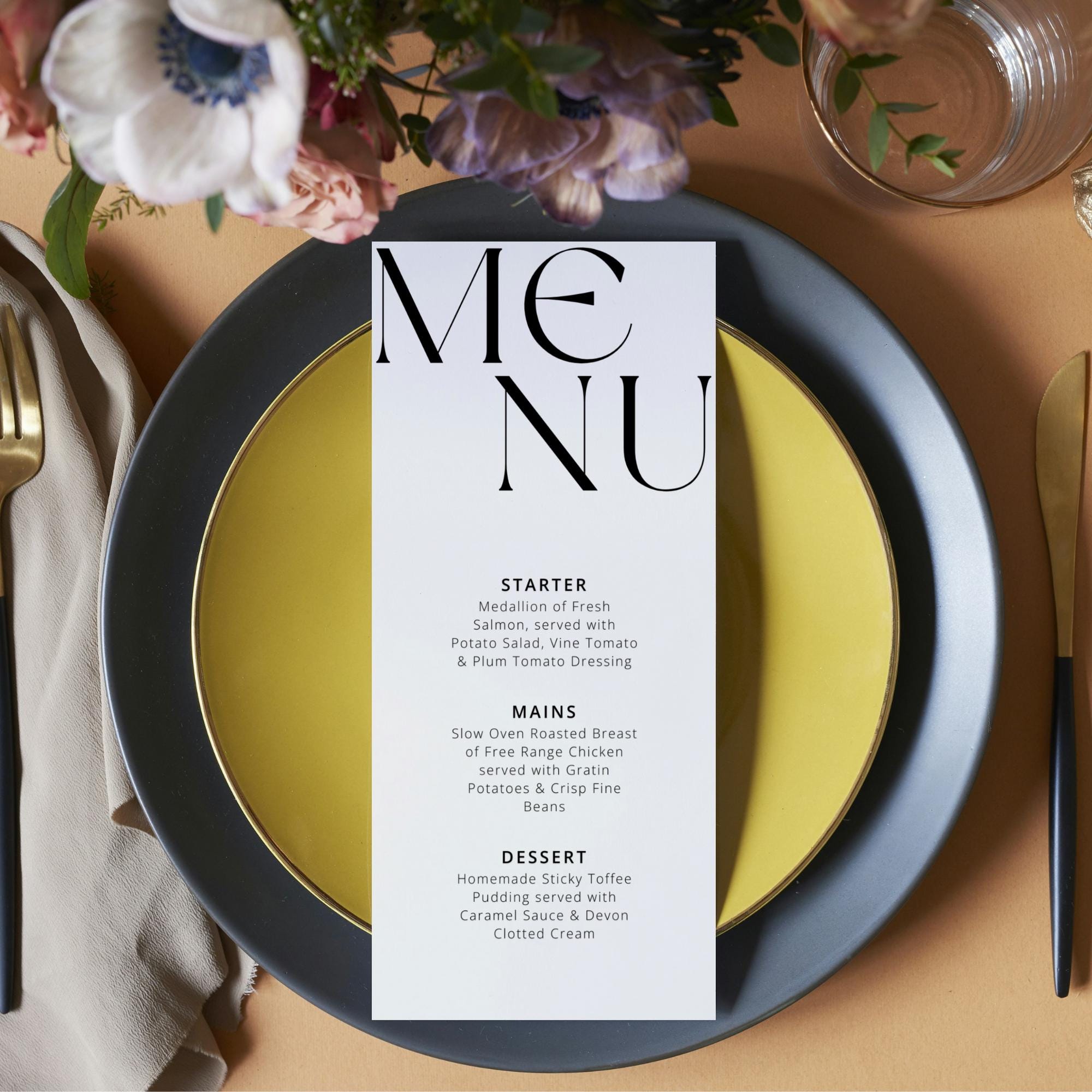 Editable Menu Template for Weddings and Events | Food and Drinks Menu ...