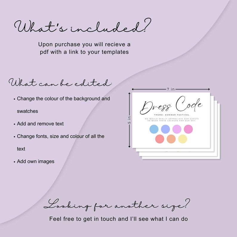 Editable Dress Code Insert | Printable Attire Info Card | Chic Dress ...