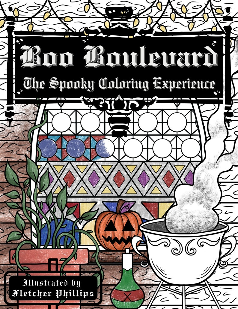 Boo Boulevard: the Spooky Coloring Book Experience - Etsy