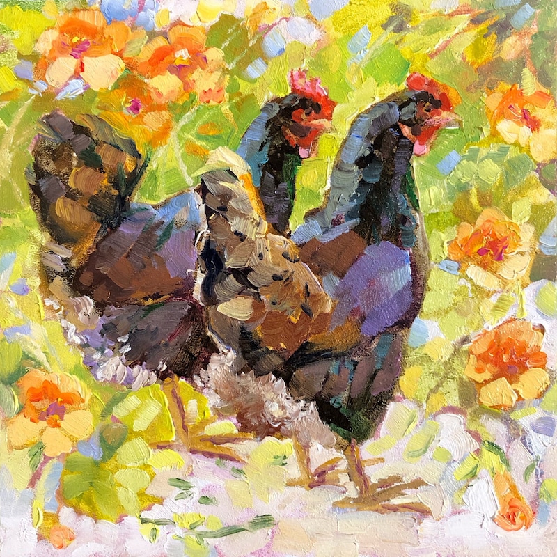 Chicken Painting - Etsy