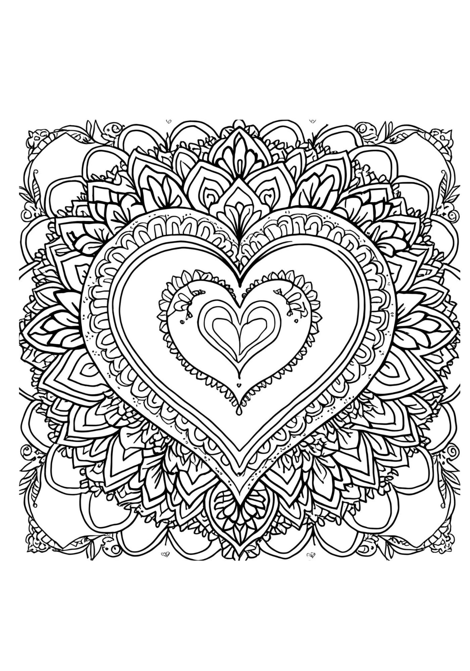 Mandala Style Coloring Pages - Etsy
