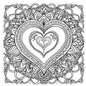 Mandala Style Coloring Pages - Etsy