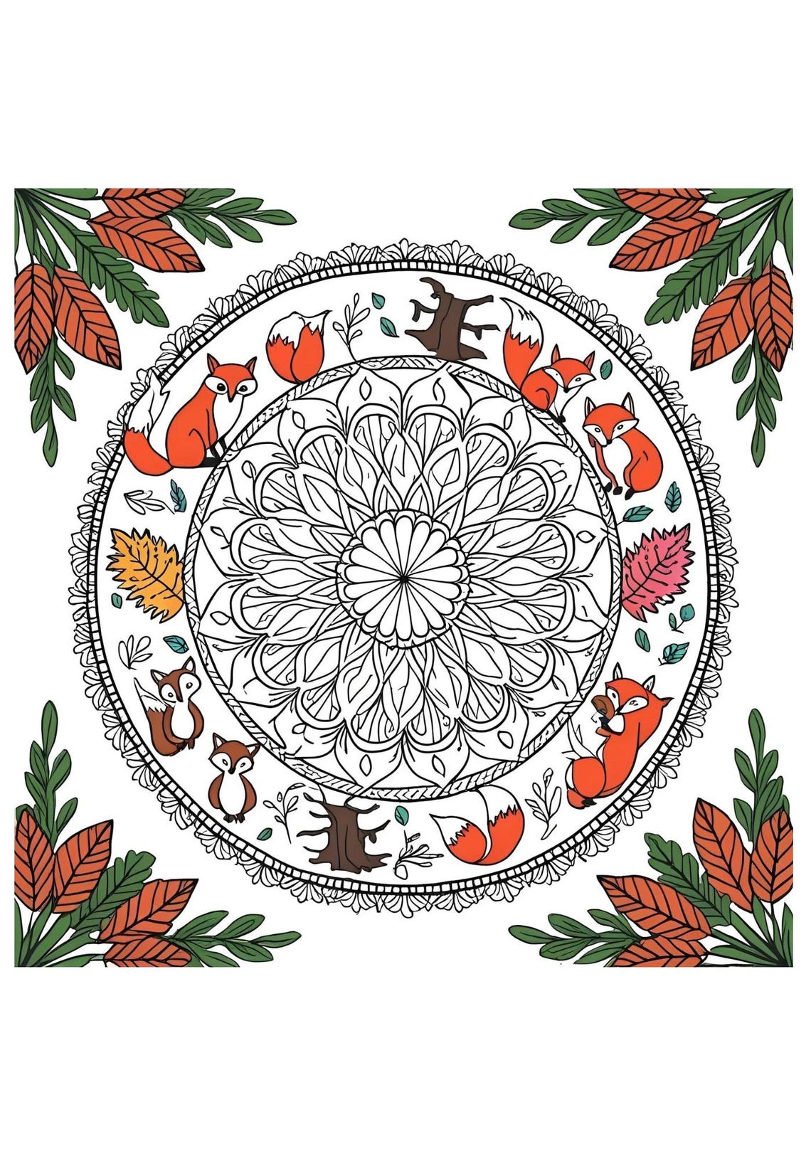 Mandala Style Coloring Pages - Etsy