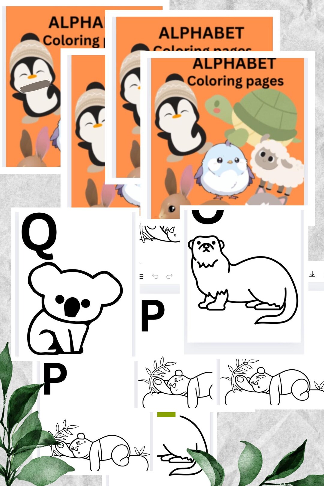 Animal Alphabet Colouring Book - Etsy