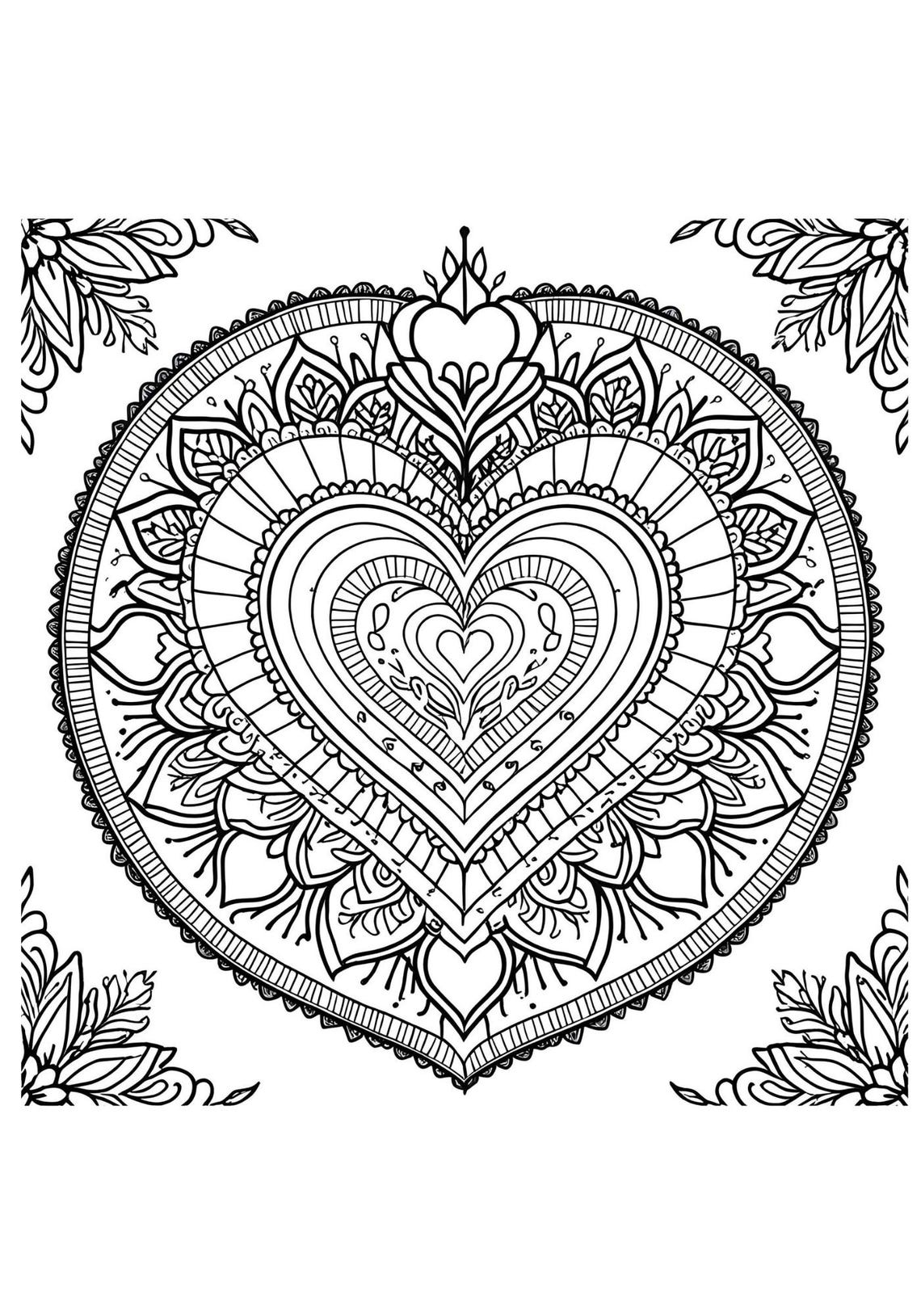 Mandala Style Coloring Pages - Etsy