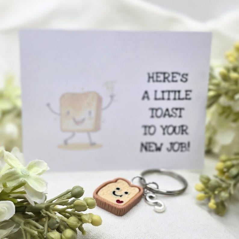 A Little Toast to Your New Job Keyring Funny Gift New Job New ...