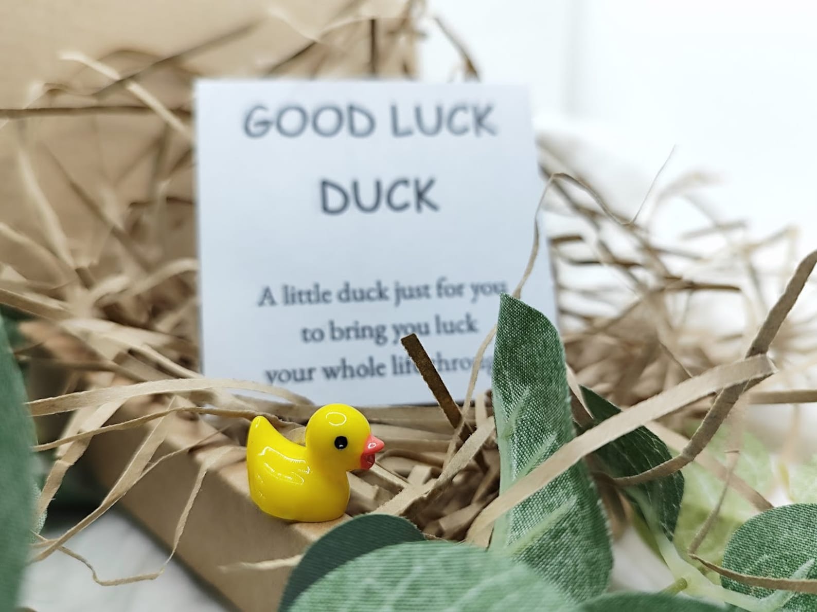 Good Luck Duck Good Luck Gift Cute Duck Gift Desk Buddy Cute Little ...