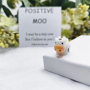 Positive Moo Gift Desk Buddy Cute Little Cow Pocket Hug Frog Lover Best ...