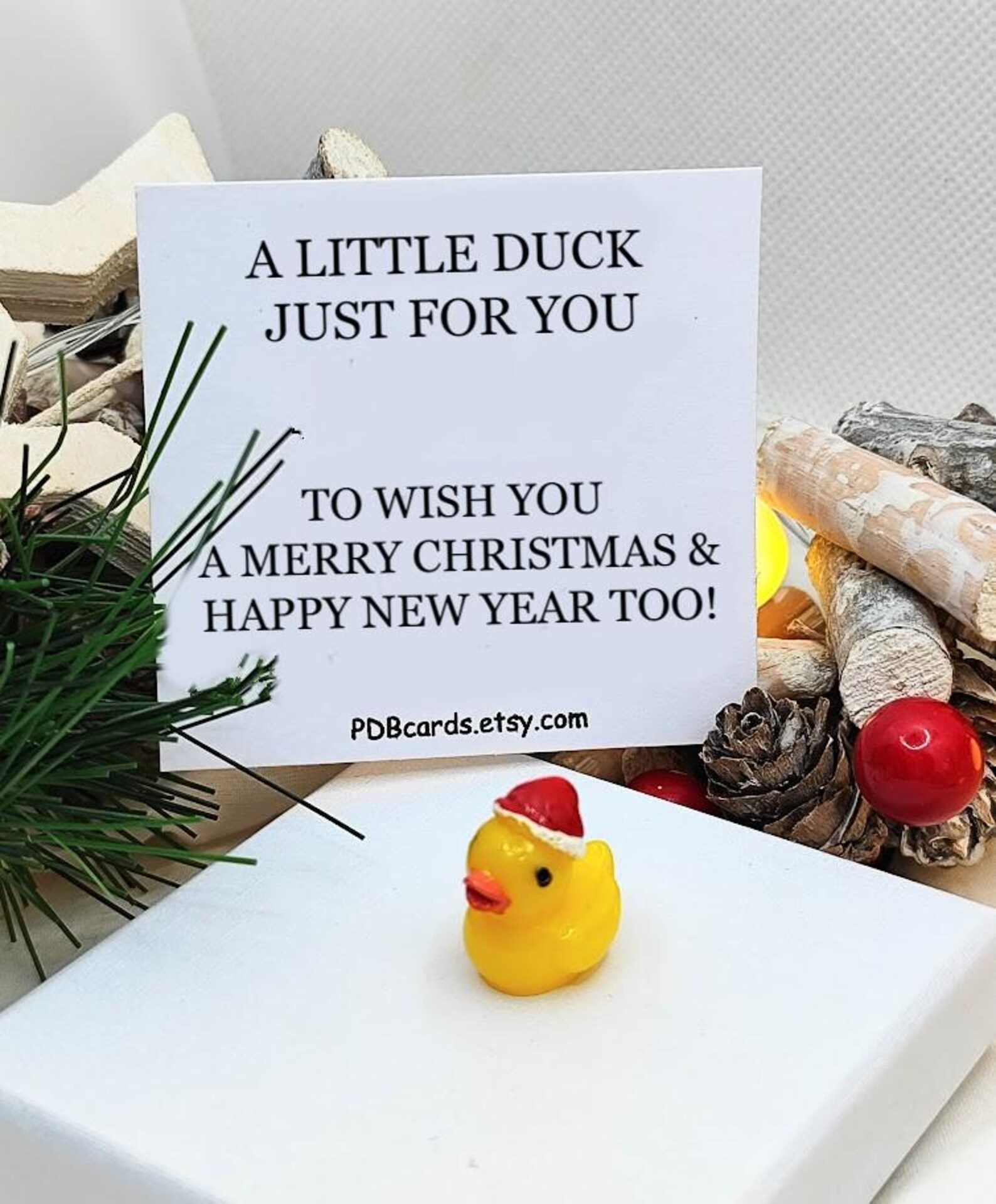 Christmas Duck Cute Duck Gift Pocket Hug Stocking Stuffer Festive Gift ...