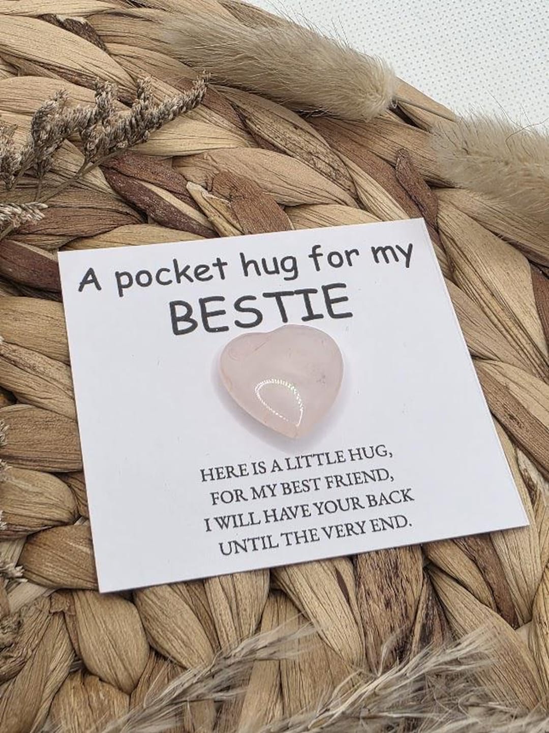Bestie Pocket Hug Bestie Gift BFF Cute Heart for Friend Pocket Hug My ...