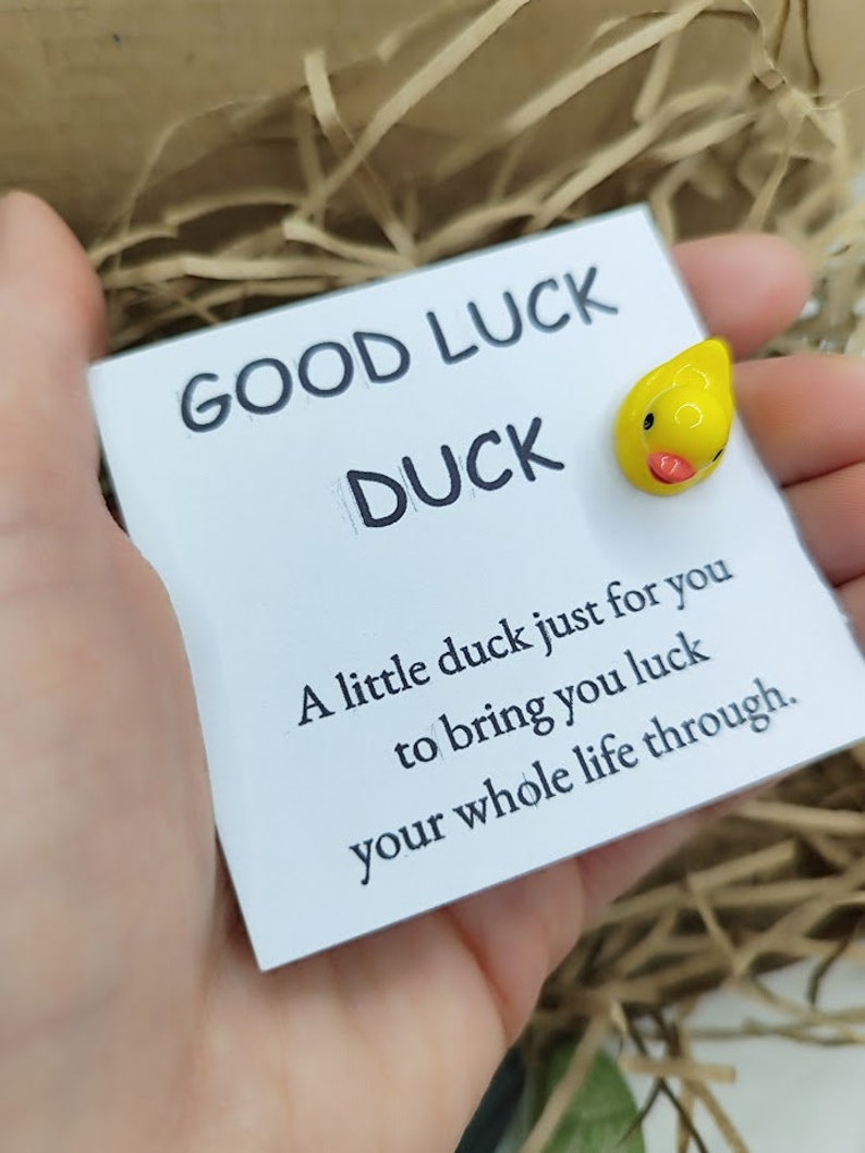 Good Luck Duck Good Luck Gift Cute Duck Gift Desk Buddy Cute Little ...