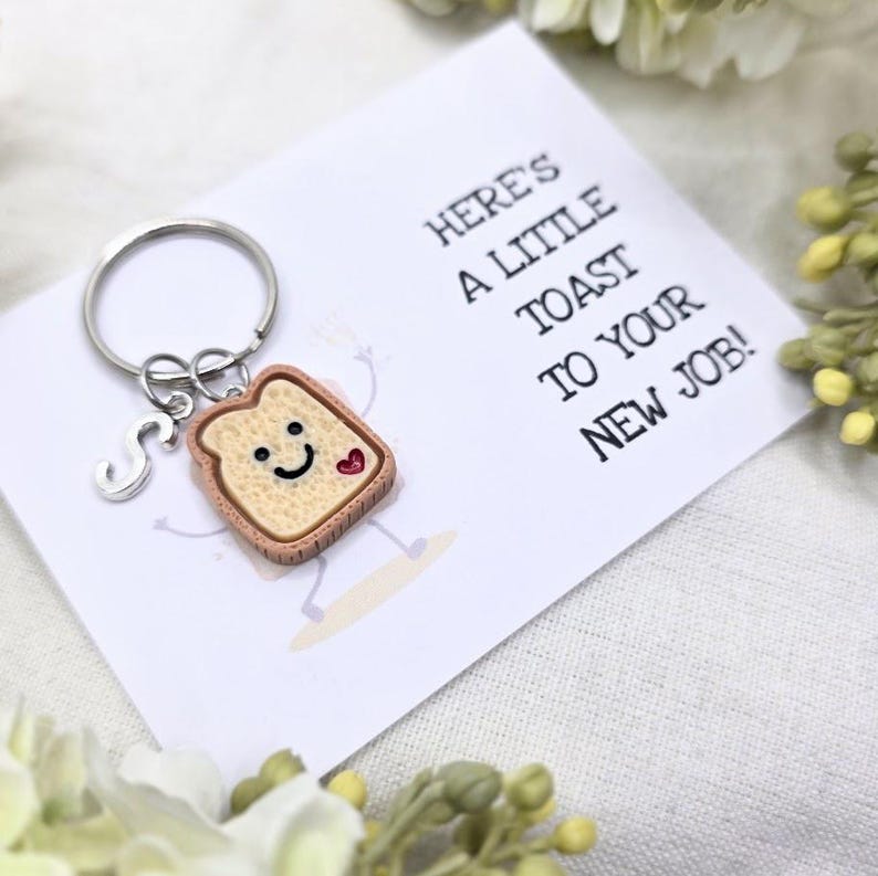 A Little Toast to Your New Job Keyring Funny Gift New Job New ...