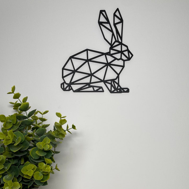 Geometric Rabbit - Etsy