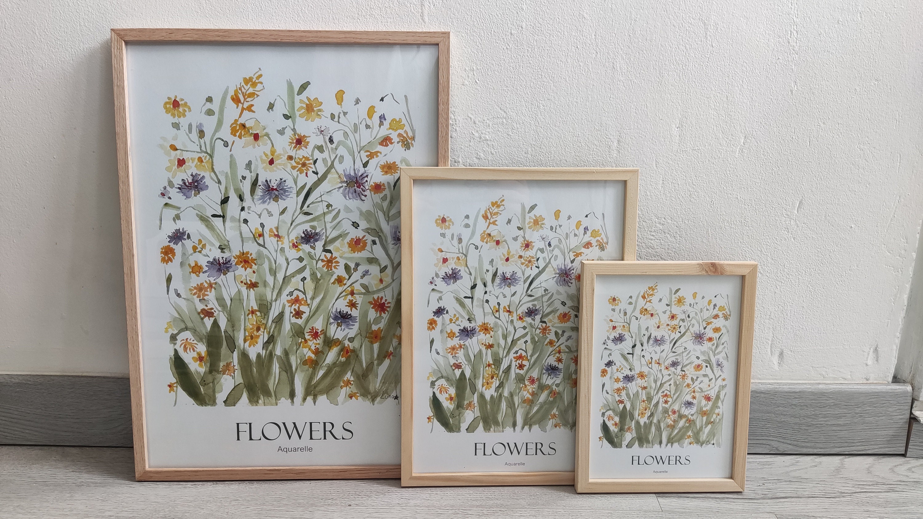 Poster Flowers, Watercolor Print, A3, A4, A5, Illustration, Drawing ...