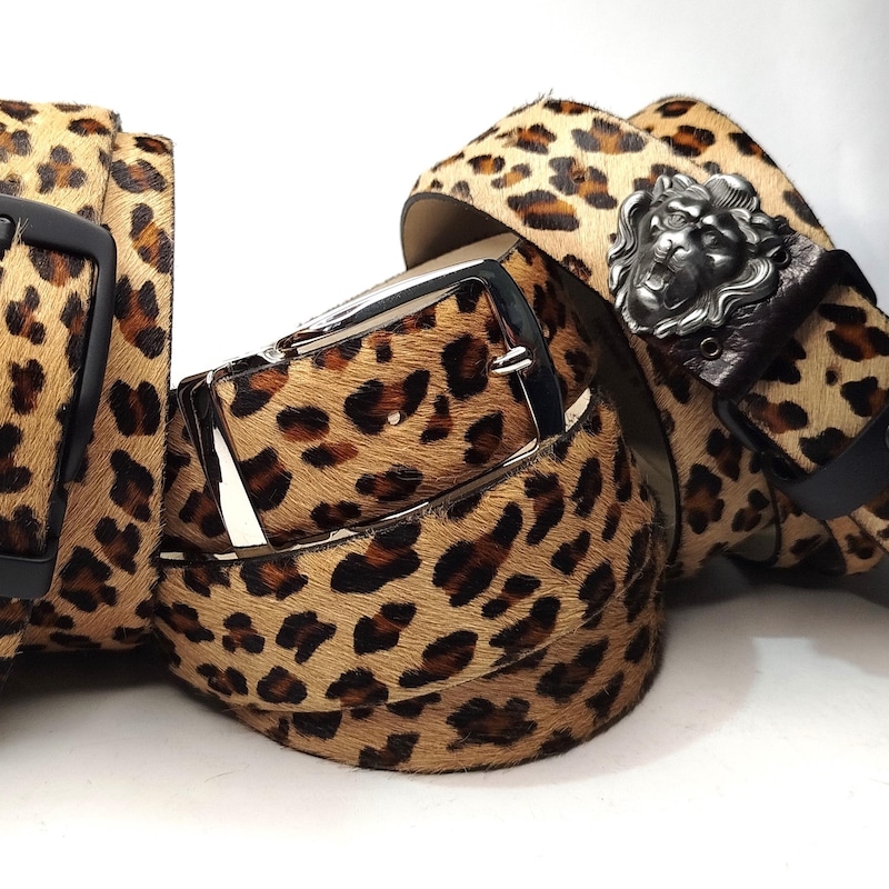 Leopard Print Belt - Etsy