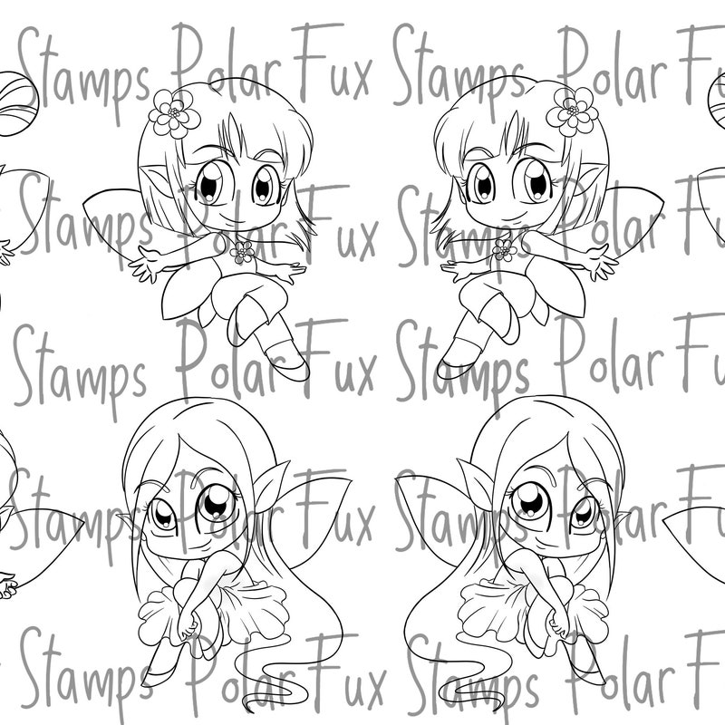 Fairy Digi Stamps - Etsy