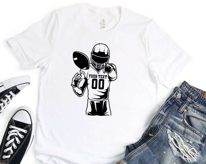 Custom Football Name and Number Shirt, Football Team Fan Shirt ...